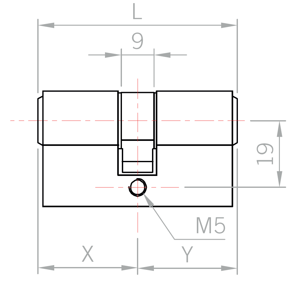 FSA Australia | 80mm Cylinder 40/40 - Key #5 BLACK - FENTEC™ 5 Pin C4 ...